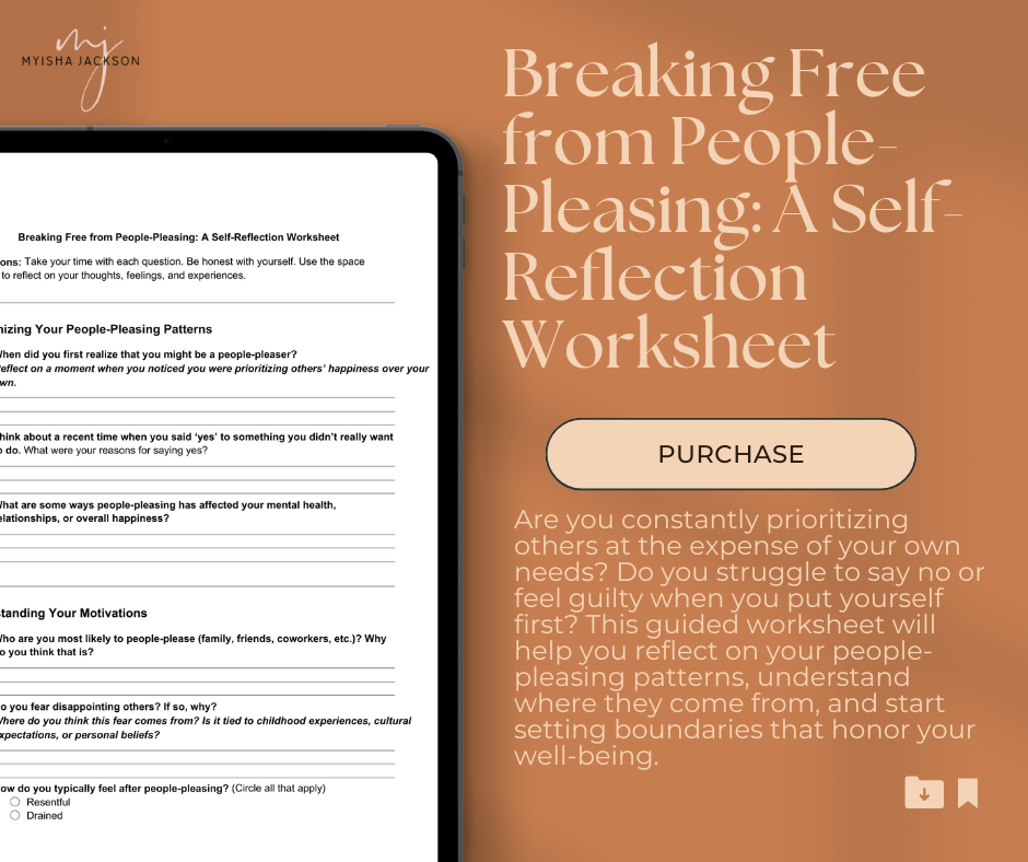 Breaking Free from People-Pleasing: A Self-Reflection Worksheet ...